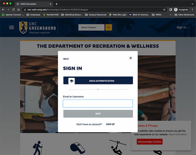 Registration Information | UNCG Recreation & Wellness